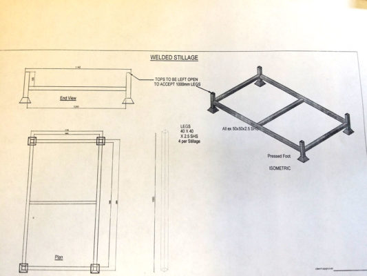 Heavy Duty Stackable Steel Stillage 1040mm wide, 1900mm long, 1050mm ...