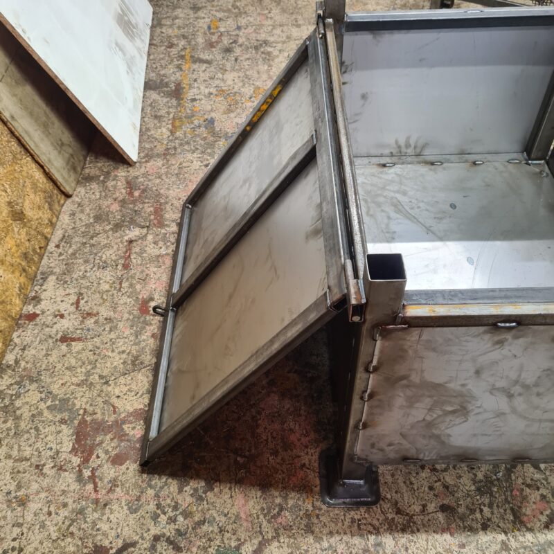 Steel Plated Stackable, Hinged Drop Front & Lid lockable Box - Quickfit ...