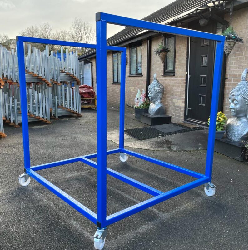 Extra Large British Made Heavy Duty Steel Trolley with 5″ Castors ...